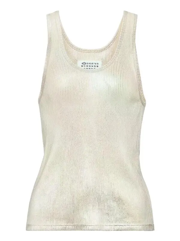 MAISON MARGIELA Ribbed Tank Top - Neutrals