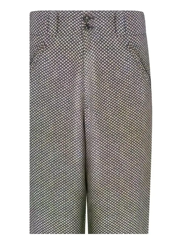 Giorgio Armani Micro-pattern Tapered Trousers - Blue