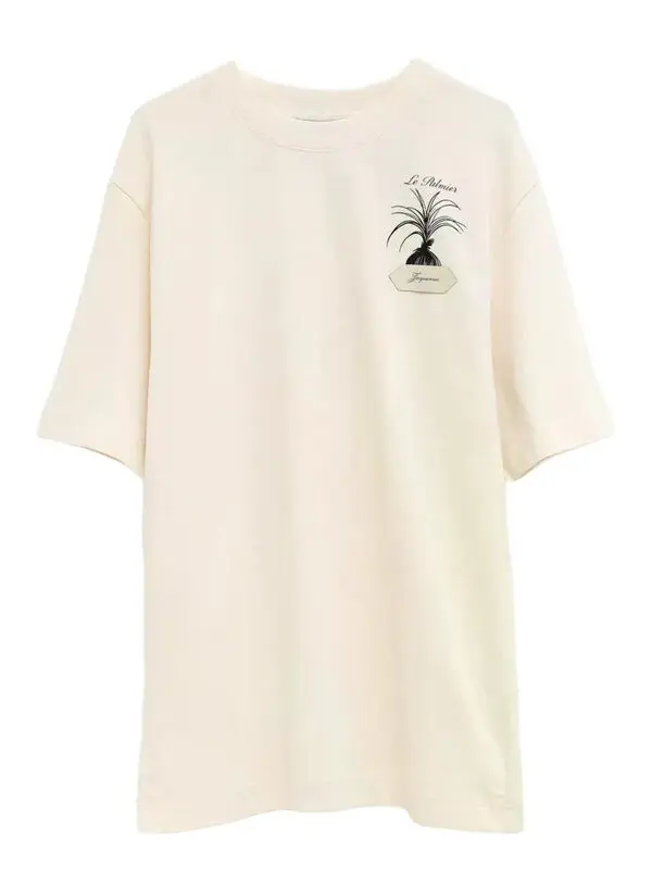 Jacquemus Palmier Logo-patch T-shirt - Neutrals