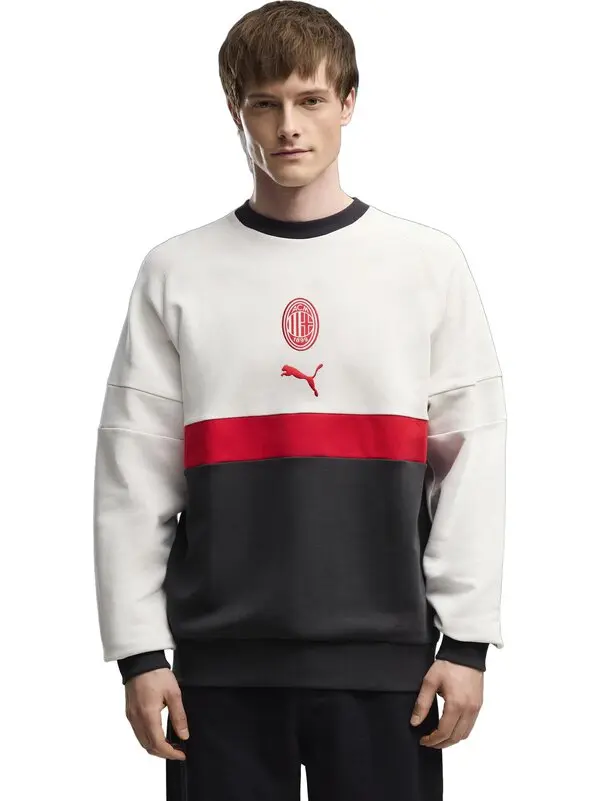 PUMA Ac Milan Ftblculture Relaxed Crew Sweatshirt - Gray