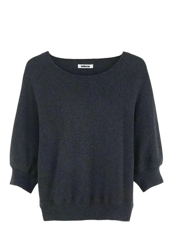BELLEROSE Anglet Fine-knit Scoop-neck Sweater - Grey