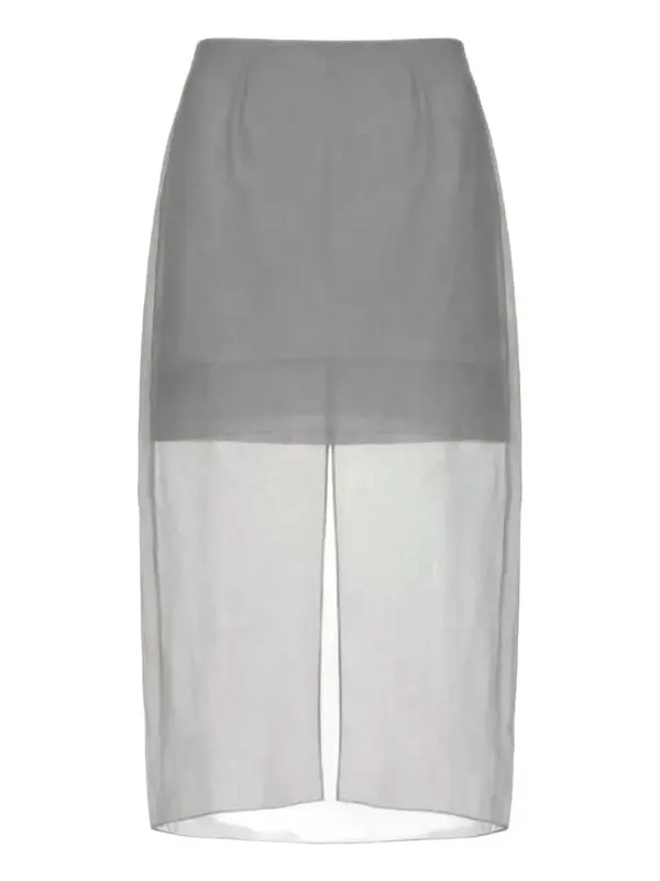 Monse Organza Midi Skirt - Grey