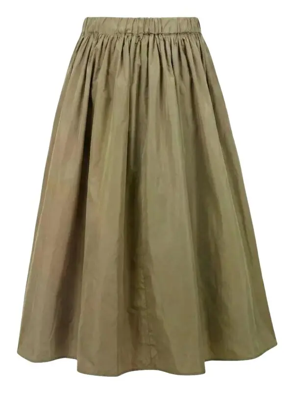 Max Mara Midi Pleated Skirt - Green