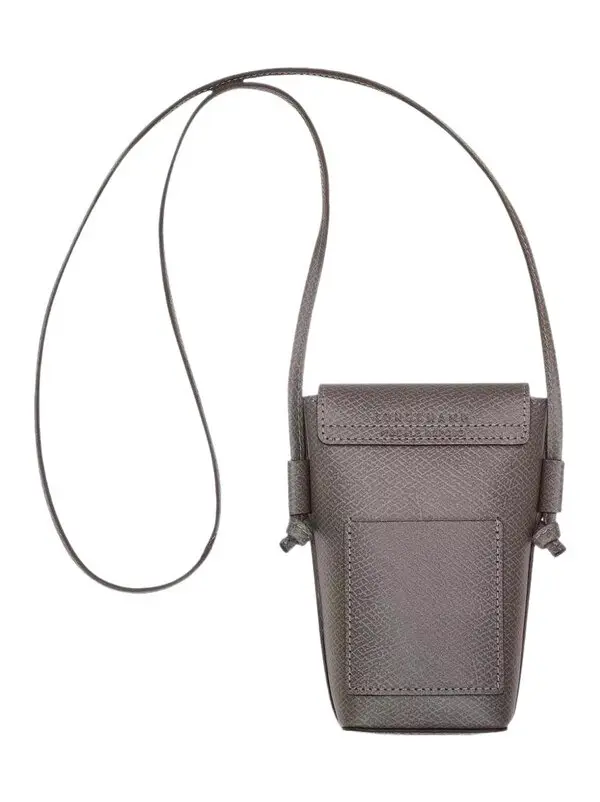 Longchamp Pure Textured-leather Mini Bag - Grey