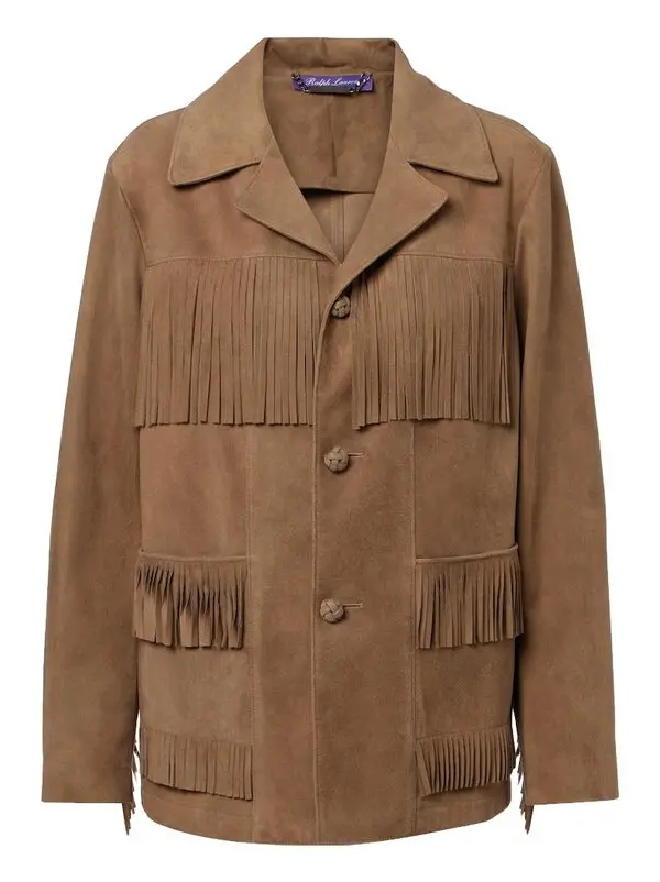 Ralph Lauren Fringed Suede Jacket - Brown