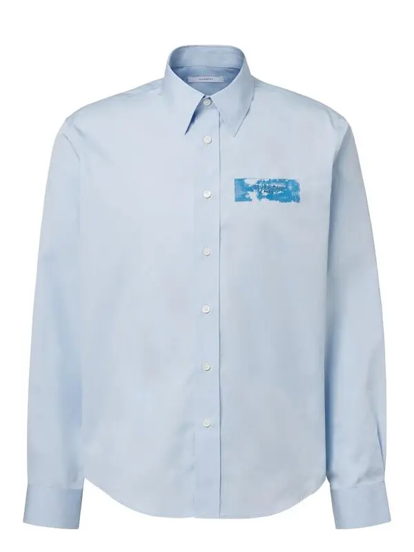 Givenchy Logo Cotton Shirt - Blue