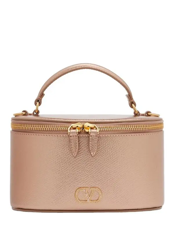 Valentino Garavani Vlogo Small Leather Top Handle Bag - Pink