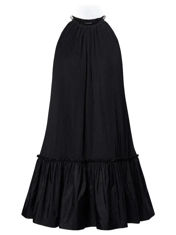 Max Mara Embellished Halterneck Mini Dress - Black
