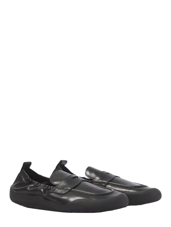 Prada Leather Loafers - Black