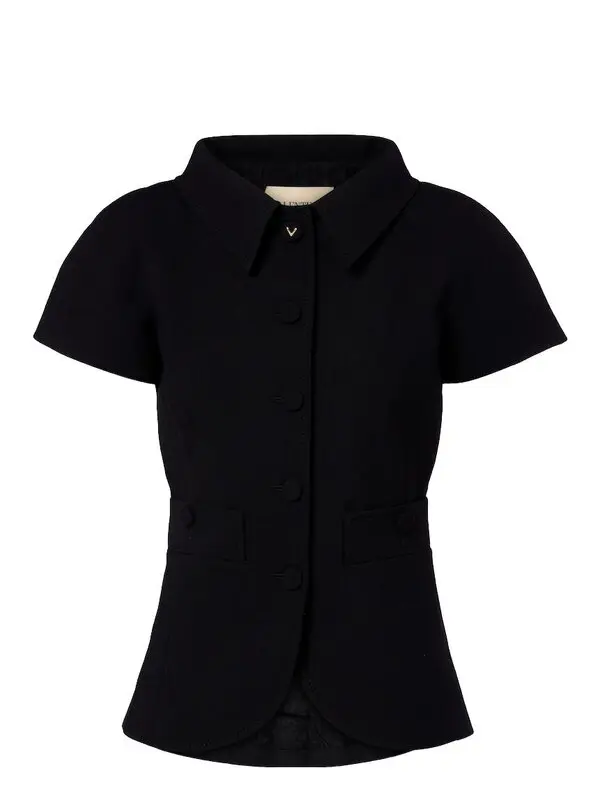 Valentino Garavani V-gold Wool-blend Jacket - Black