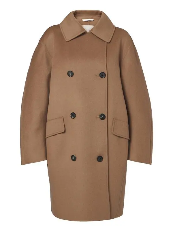 Max Mara Double-breasted Virgin Wool Coat - Brown