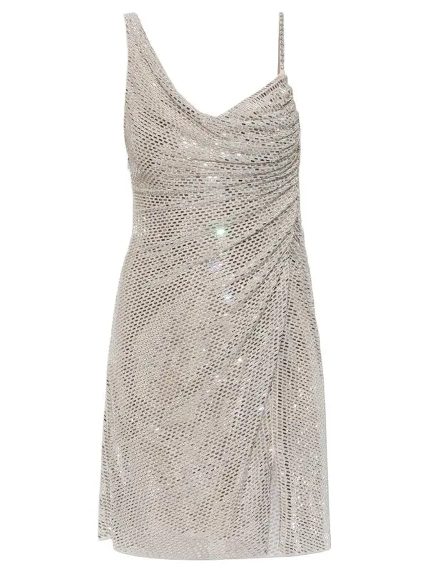 SELF-PORTRAIT Sequined Mini Dress - Silver