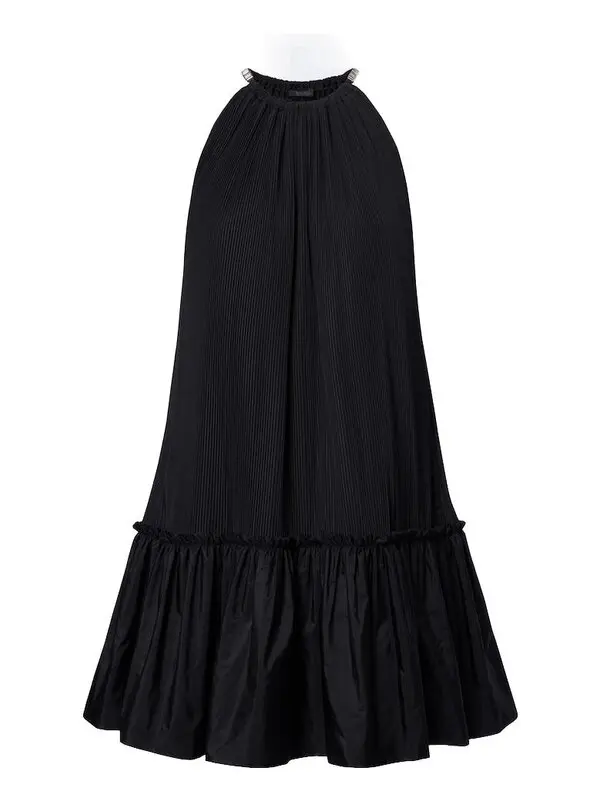 Max Mara Embellished Halterneck Minidress - Black