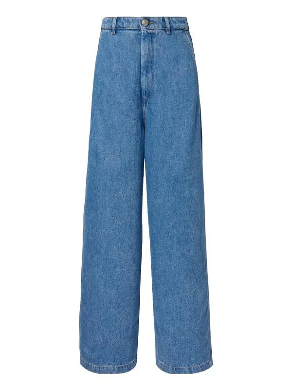 Sportmax Wide-leg Jeans In Midnightblue Vintage - Blue