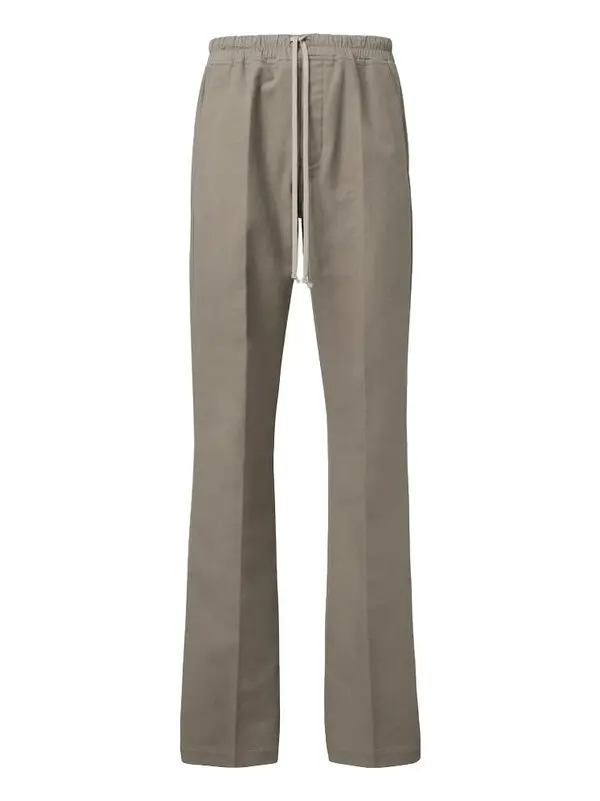 Rick Owens Dietrich Cotton Straight-leg Pants - Grey