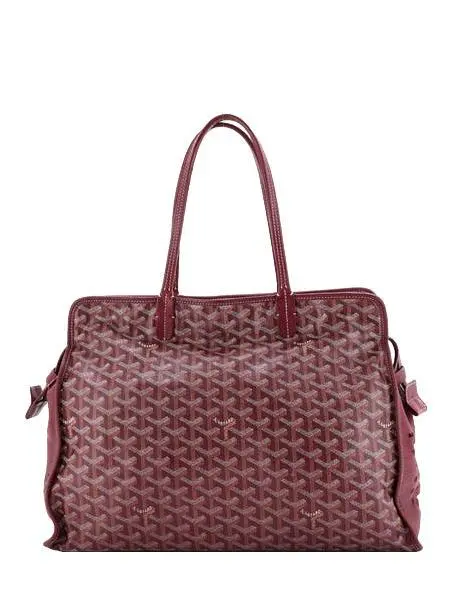 Goyard Hardy Pet Carrier Coated Canvas Pm - Red