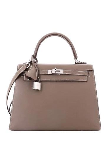 Hermès Kelly Handbag Madame With Palladium Hardware 25 - Grey