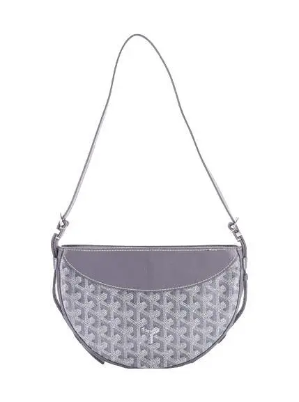 Goyard Hirondelle Shoulder Bag Coated Canvas And Leather - Grey