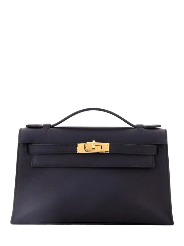 Hermès Kelly Pochette Swift - Black
