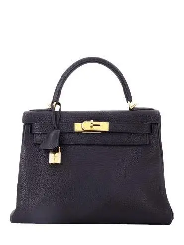 Hermès Kelly Handbag Togo With Gold Hardware 28 - Black