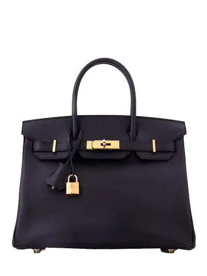 Hermès Birkin Handbag Epsom With Gold Hardware 30 - Black