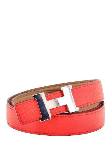 Hermès Constance Reversible Belt Leather Thin - Orange