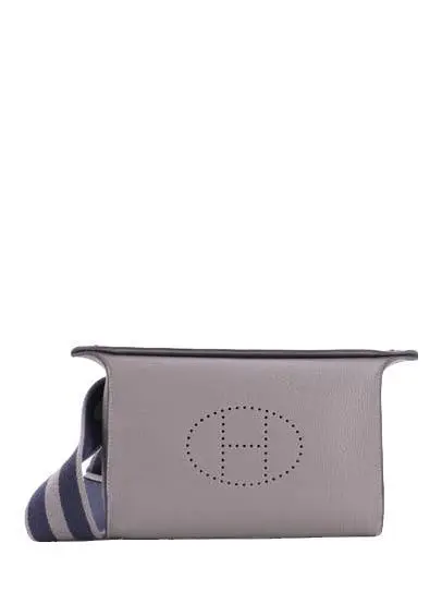 Hermès Videpoches Bag With Multicolor Strap Togo - Grey
