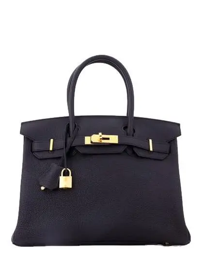 Hermès Birkin Handbag Black Togo With Gold Hardware 30 - Noir