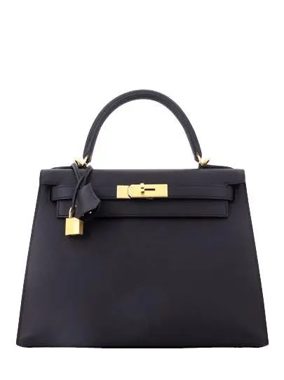 Hermès Kelly Handbag Epsom With Gold Hardware 28 - Black