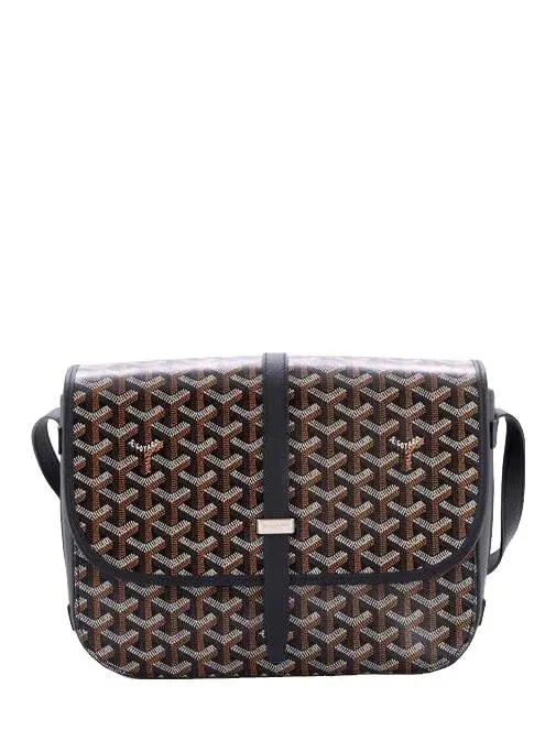 Goyard Belvedere Ii Messenger Bag Coated Canvas Mm - Black