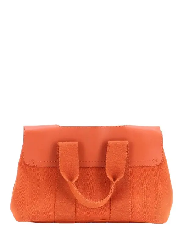 Hermès Valparaiso Bag Toile And Leather Pm - Orange