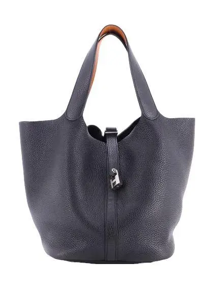 Hermès Eclat Picotin Lock Bag Clemence Gm - Black