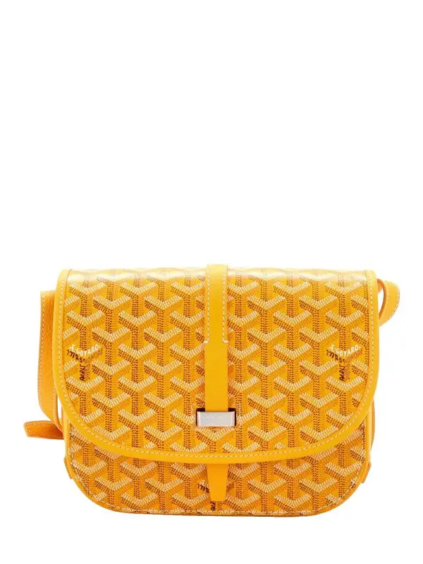 Goyard Belvedere Ii Messenger Bag Coated Canvas Pm - Yellow