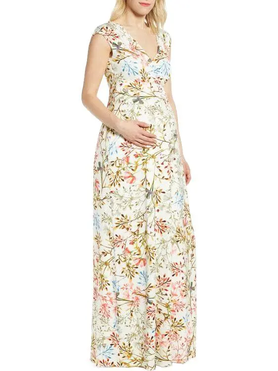 TIFFANY ROSE MATERNITY Alana Maternity/nursing Maxi Dress - White