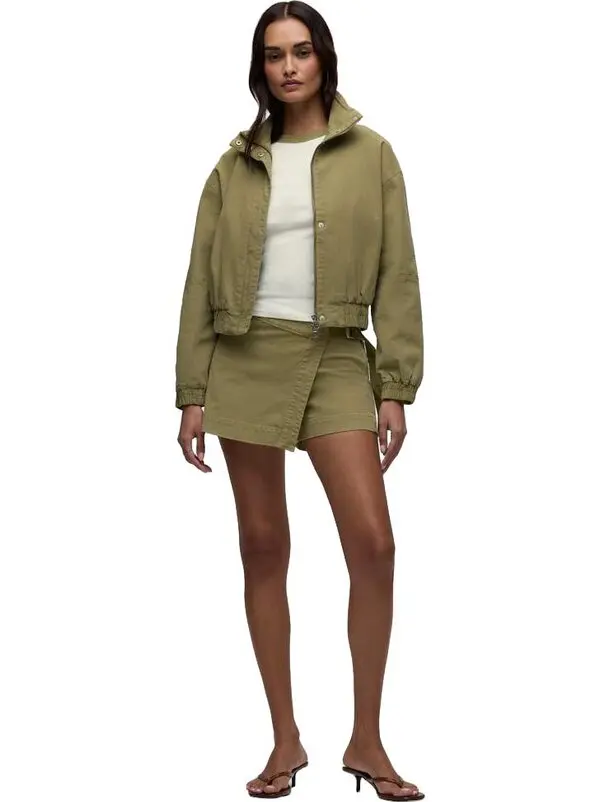 Hudson Jeans Wrap Skort With Buckle Detail - Dried Herb