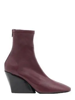 Proenza Schouler Slant Stretch Wedge Boots - Oxblood