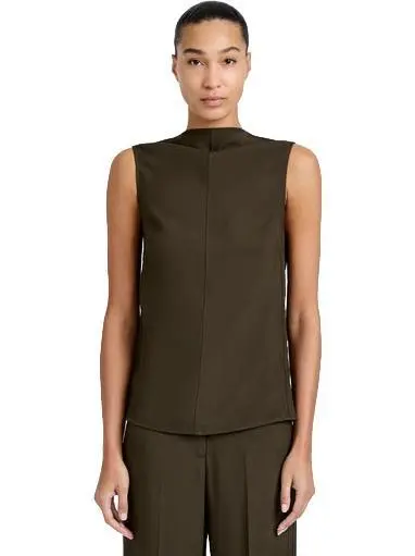 Proenza Schouler Sleeveless Mock Neck Top - Cypress