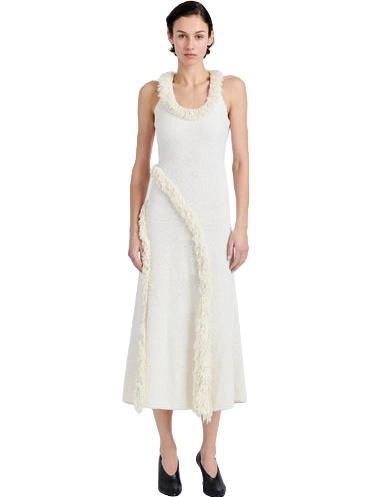 Proenza Schouler Nilo Dress In Textured Jacquard - Off White