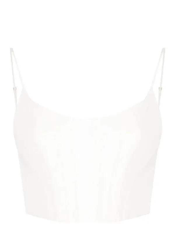 Zimmermann Alight Floral-pattern Linen Corset Top - White