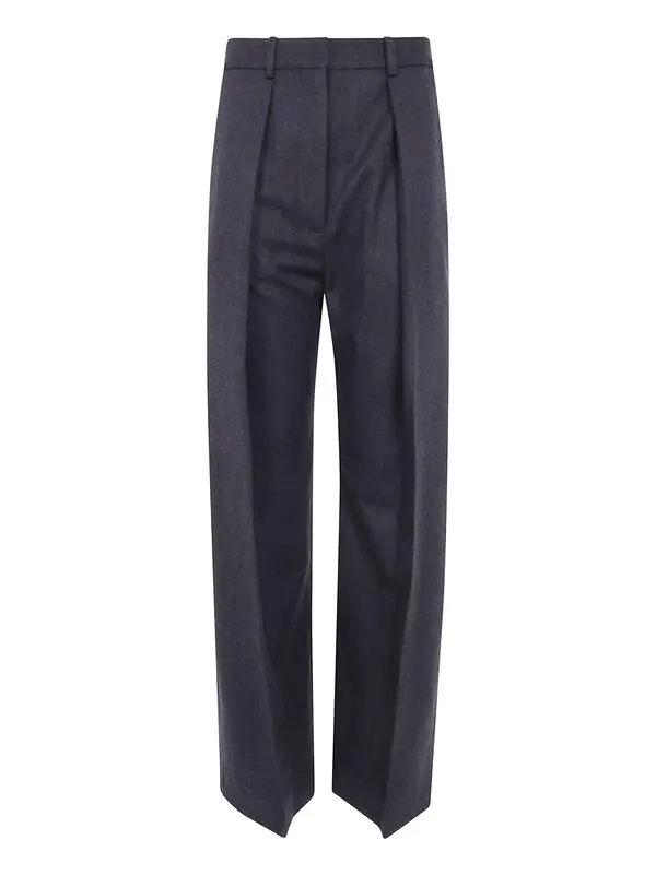 Victoria Beckham Wool Cecilia Pants - Gray