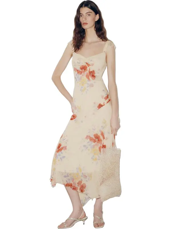 REFORMATION Zea Midi Dress - Ivory