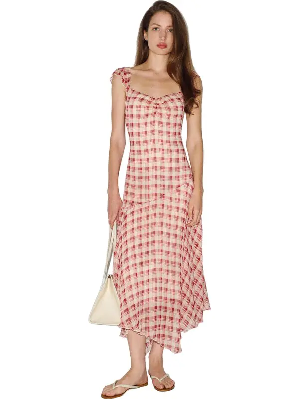 REFORMATION Zea Midi Dress - Red