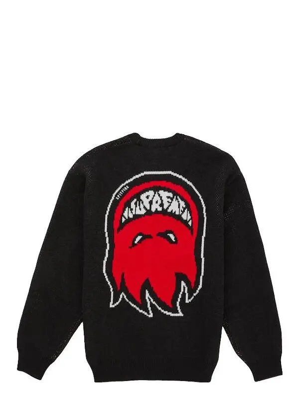 Supreme Spitfire Graphic Knit Sweater - Black