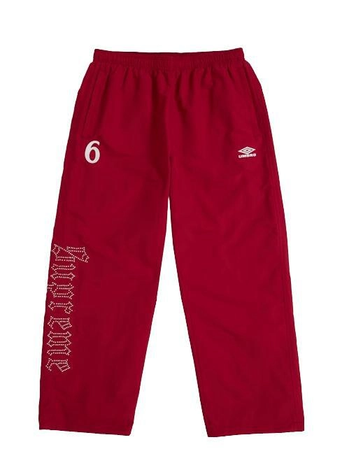 Supreme Umbro Rhinestone Track Pant - Red