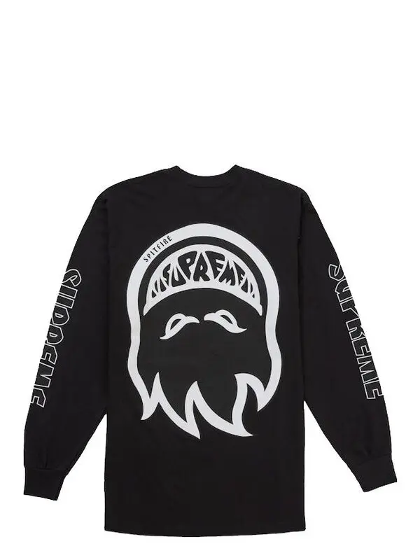 Supreme Spitfire Bighead Long Sleeve Tee Shirt - Black