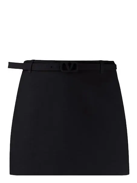 Valentino Garavani High-waisted Belted Skirt - Black