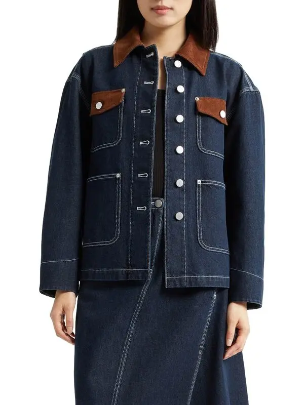 3.1 Phillip Lim Chore Denim Jacket - Dark Indigo