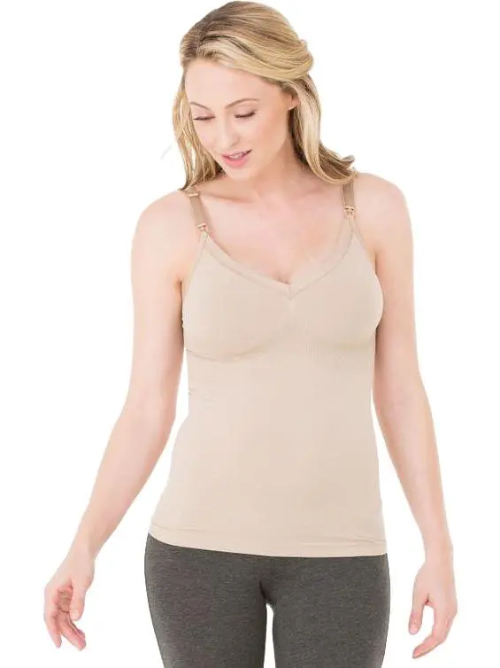 Ingrid & Isabel® Ingrid & Isabel Pointelle Knit Maternity Midi Slip Dress - Nude