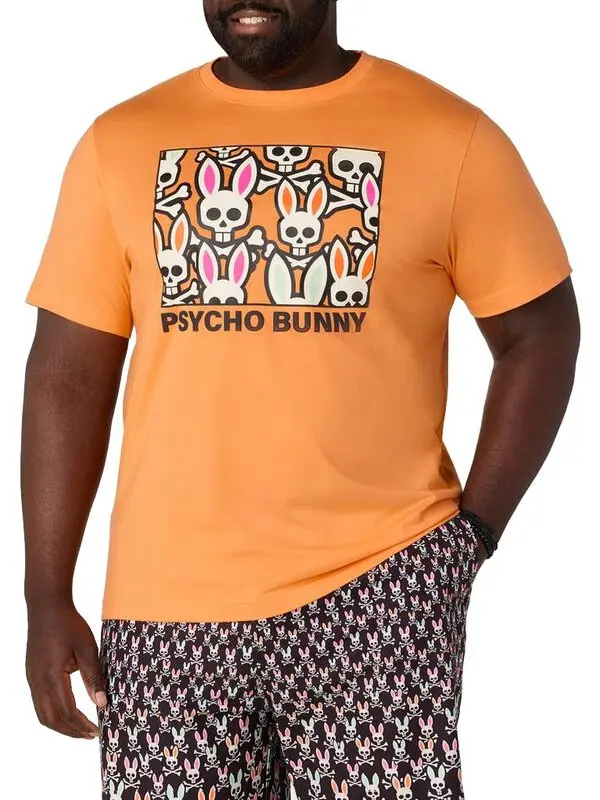 Psycho Bunny Big & Tall Byron Graphic Tee - Orange