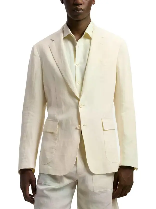 Ralph Lauren Purple Label Hadley Single-breasted Pocket Blazer - Neutrals